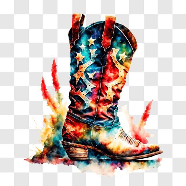 Download Country Music and Western Culture Inspired Watercolor Painting ...