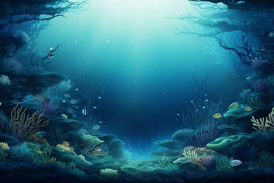 Download Colorful Underwater Scene with Corals and Fishes Backgrounds ...