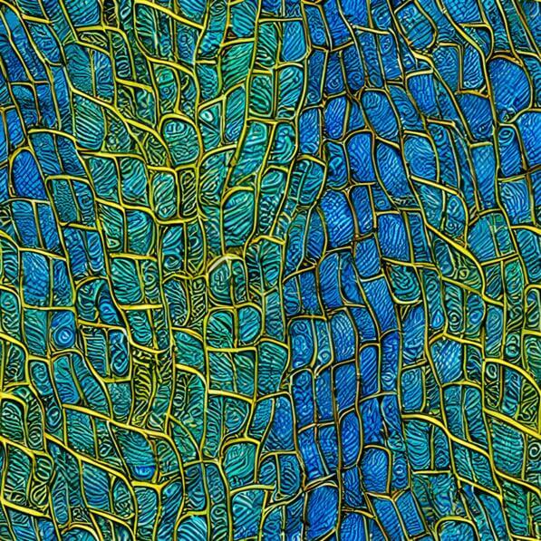 Download Abstract Peacock Feather Pattern in Blue and Yellow Patterns ...