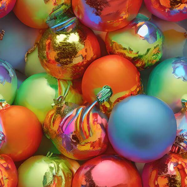 Download Colorful Christmas Ornaments in Various Sizes and Colors ...