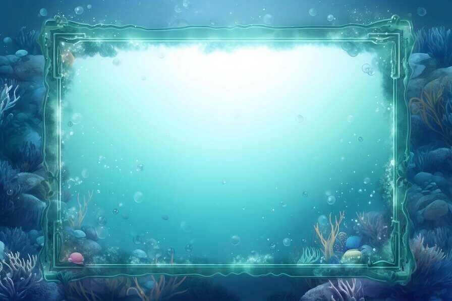Download Underwater Frame with Corals and Fishes Backgrounds Online ...