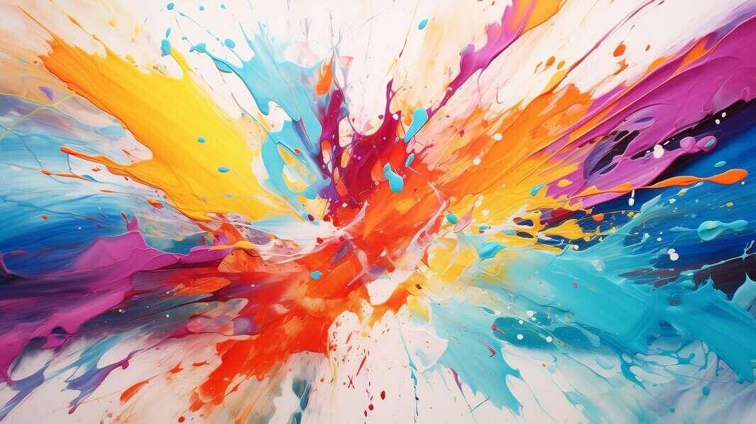 Download Colorful Explosion Painting with Splashes of Paint Backgrounds ...