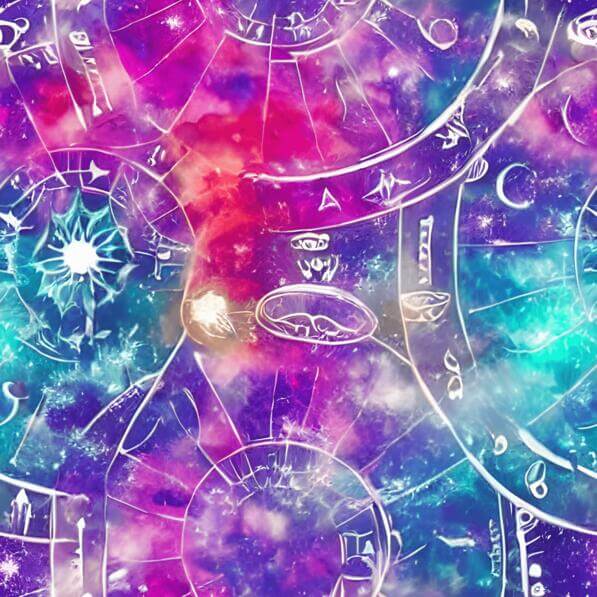 Download Colorful Astrological Symbols and Zodiac Signs Seamless ...