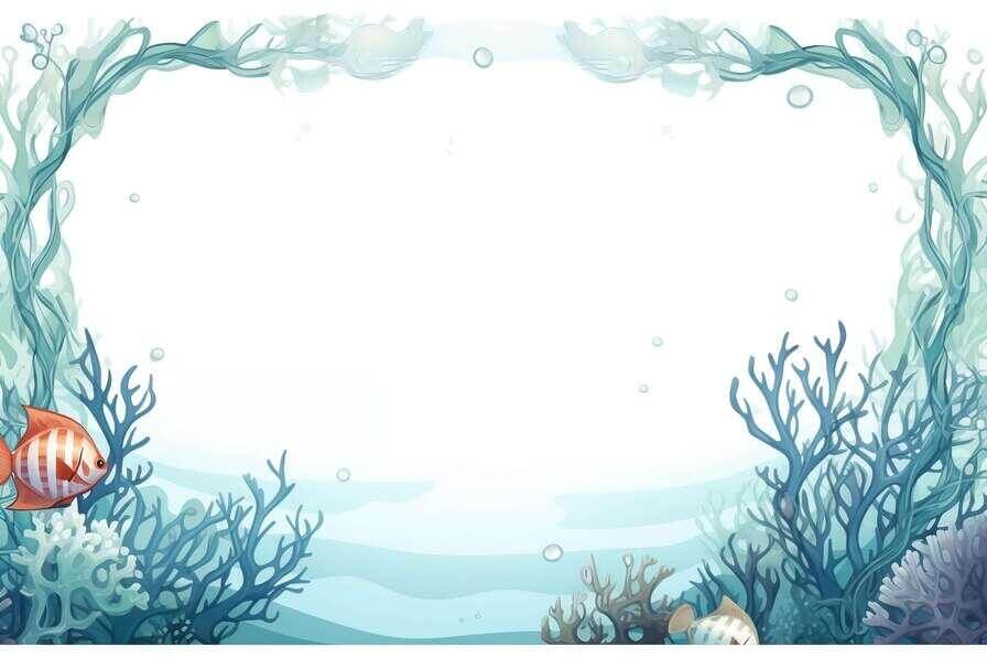 Download Underwater Frame with Corals and Fishes Backgrounds Online ...
