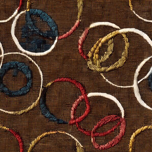 Download Embroidered Circle Pattern on Brown Fabric Patterns Online ...