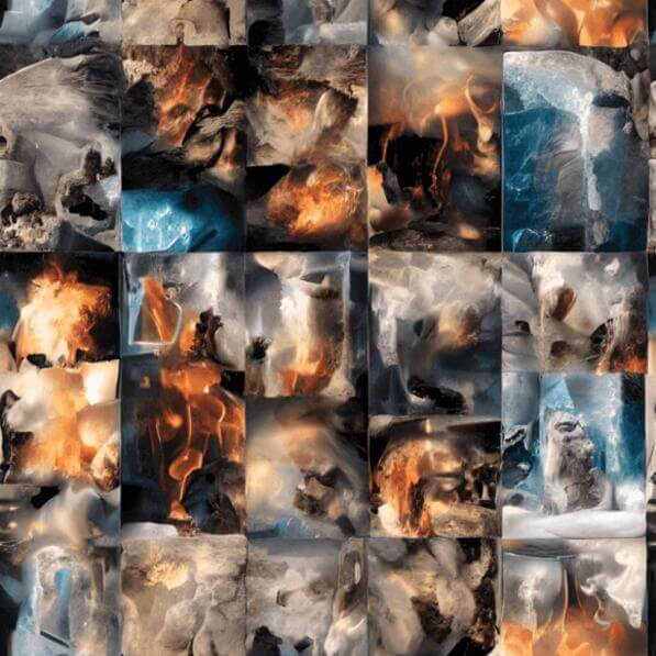 Download Fire Collage Patterns Online - Creative Fabrica