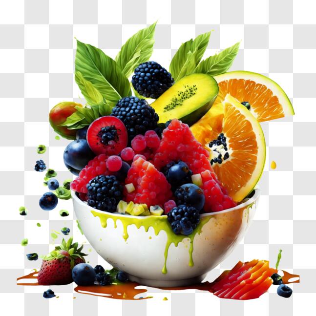 Download Bowl of Fresh Fruits and Vegetables PNGs Online - Creative Fabrica