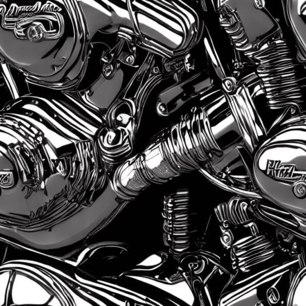 Download Black and White Motorcycle Engine Parts Drawing Patterns ...
