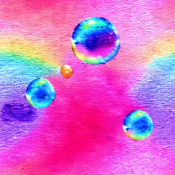 Download Colorful Watercolor Painting of Soap Bubbles Patterns Online ...