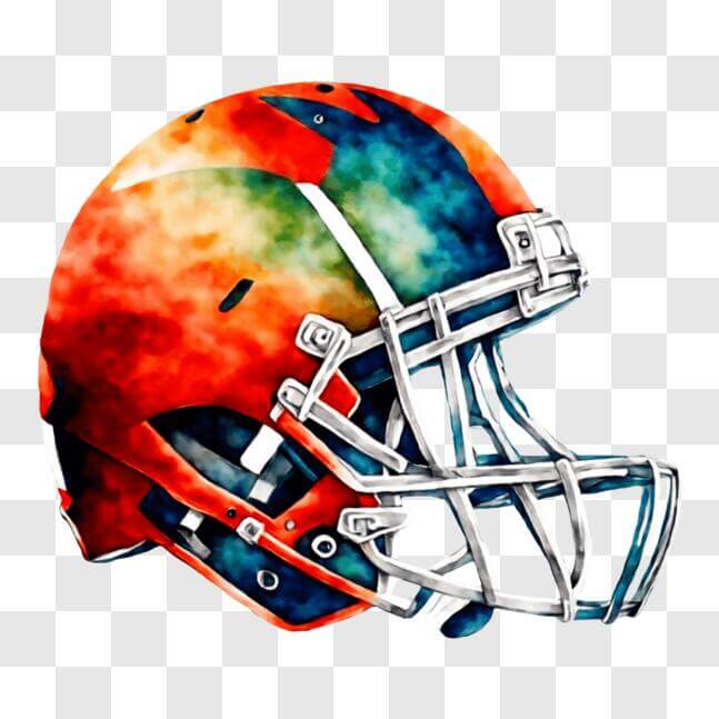 Download Colorful Football Helmet on Black Background PNGs Online ...