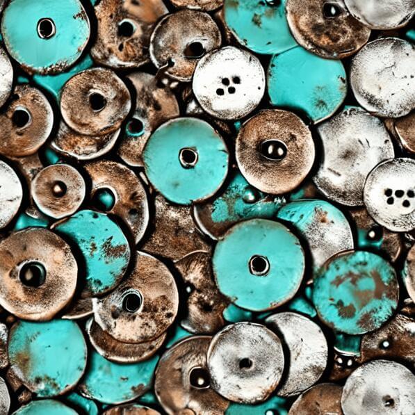 Download Close-up of Turquoise and Silver Buttons Patterns Online ...