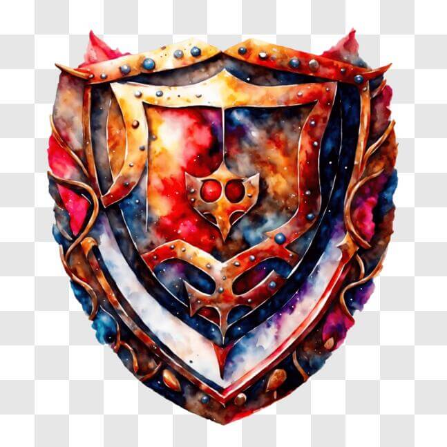 Download Colorful Watercolor Shield as Art Piece PNGs Online - Creative ...