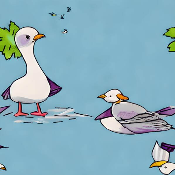 Download Colorful Cartoon Birds in a Natural Setting Patterns Online ...
