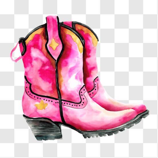 Download Cowboy Boots and Floral Accents for Western Decor PNG Online ...