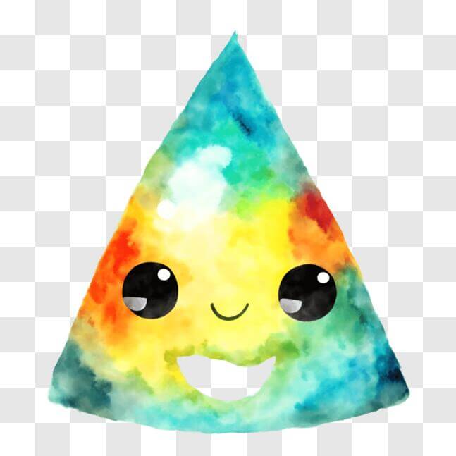 Download Colorful Triangle with Smiley Face - Educational Tool PNGs ...