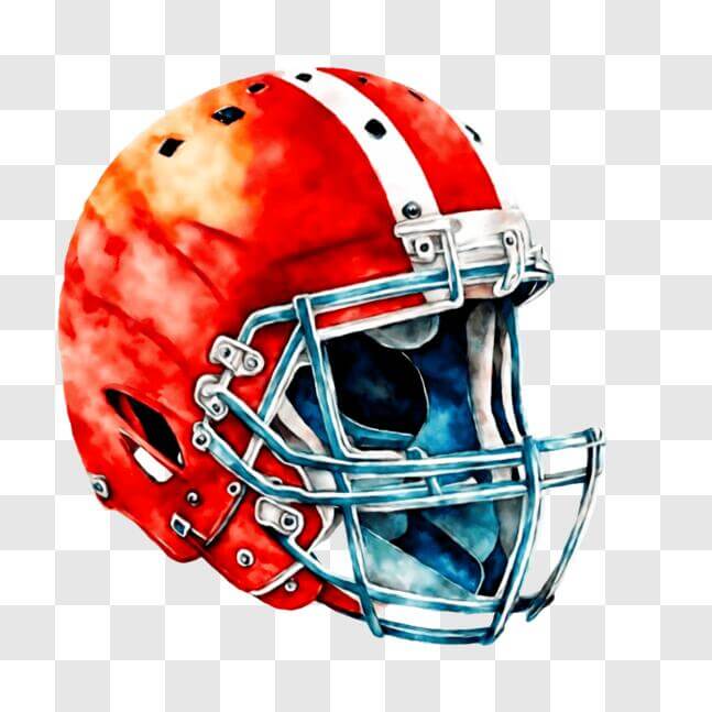 Download Colorful Football Helmet with Watercolor Design PNGs Online ...