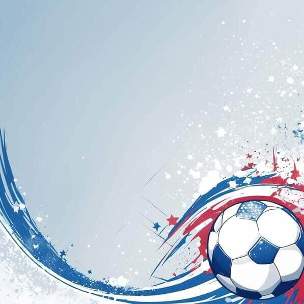 Download Soccer Ball with Red, White, and Blue Stripes on Abstract ...