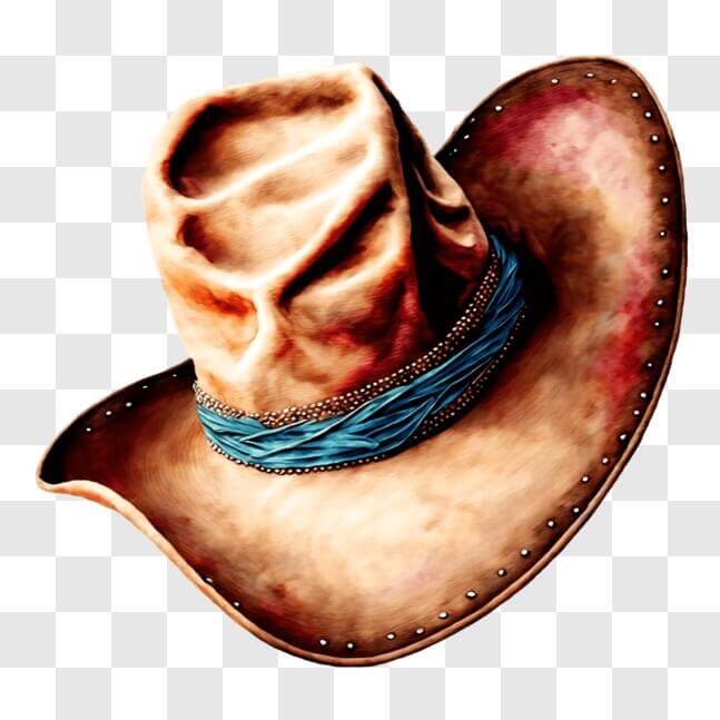 Download Western Cowboy Hat with Blue Ribbons PNGs Online - Creative ...