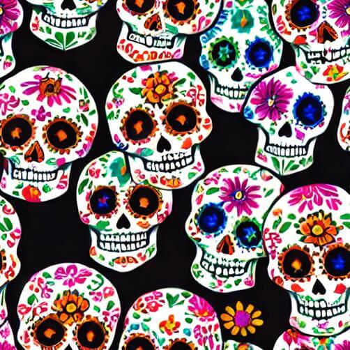Download Black and White Sugar Skull Tree Drawing Patterns Online ...