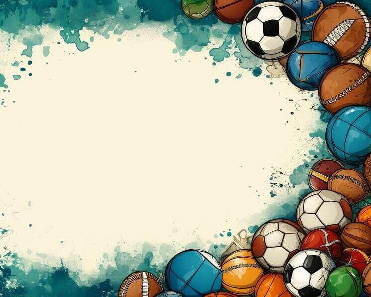 Download Colorful Sports Balls on Paint Splatter Background Backgrounds ...