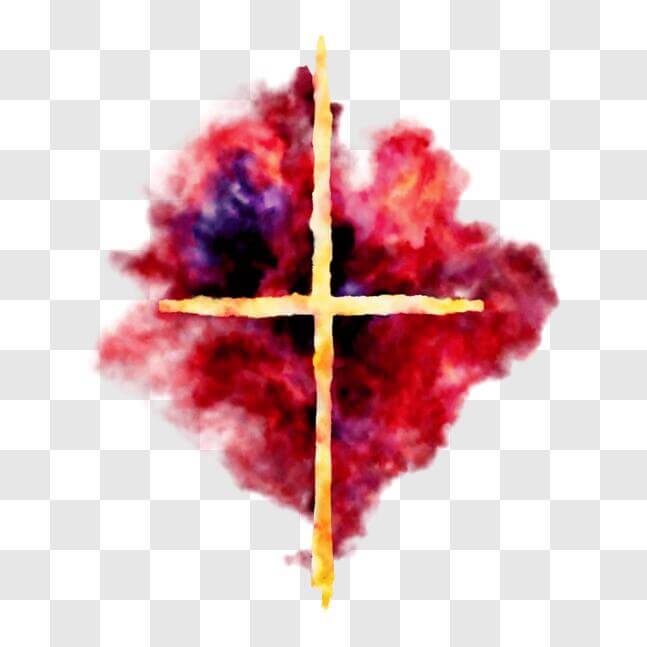 Download Colorful Cross with Open Heart Shape PNGs Online - Creative ...