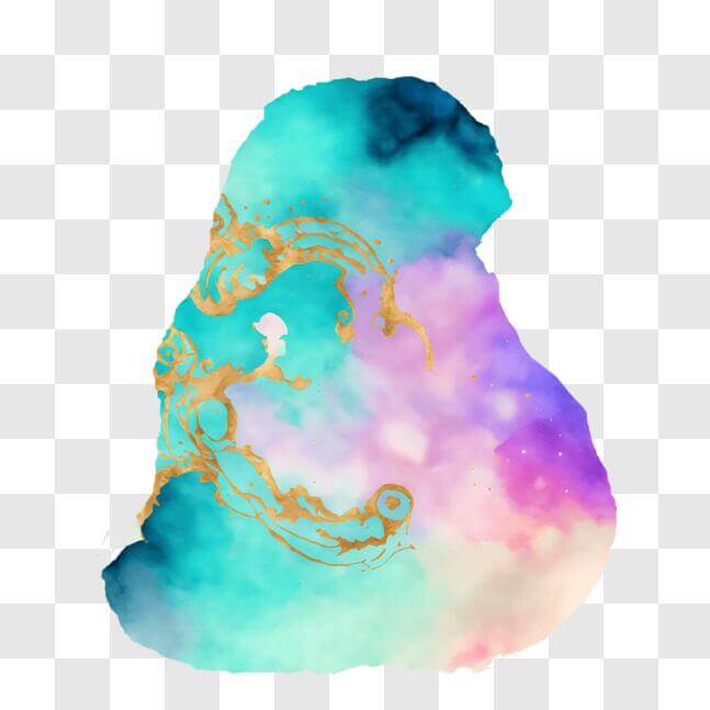 Download Abstract Watercolor Painting of Floating Head PNGs Online ...