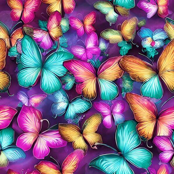 Download Colorful Butterfly Pattern on Purple Background Patterns ...