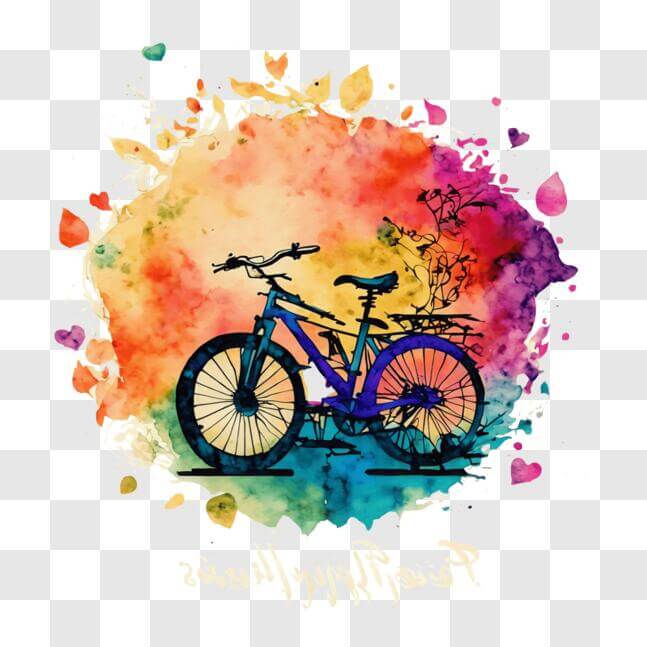 Download Colorful Abstract Background with Bicycle and Peaceful Bike ...