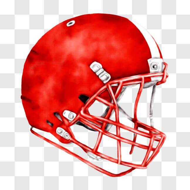 Download Red Football Helmet with White Stripes PNGs Online - Creative ...