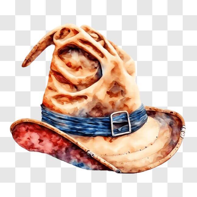 Download Watercolor Painting of Cowboy Hat PNGs Online - Creative Fabrica