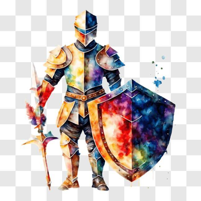 Download Watercolor Painting of a Knight in Armor PNGs Online ...