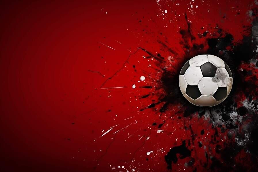 Download Abstract Soccer Ball on Red Background Backgrounds Online ...