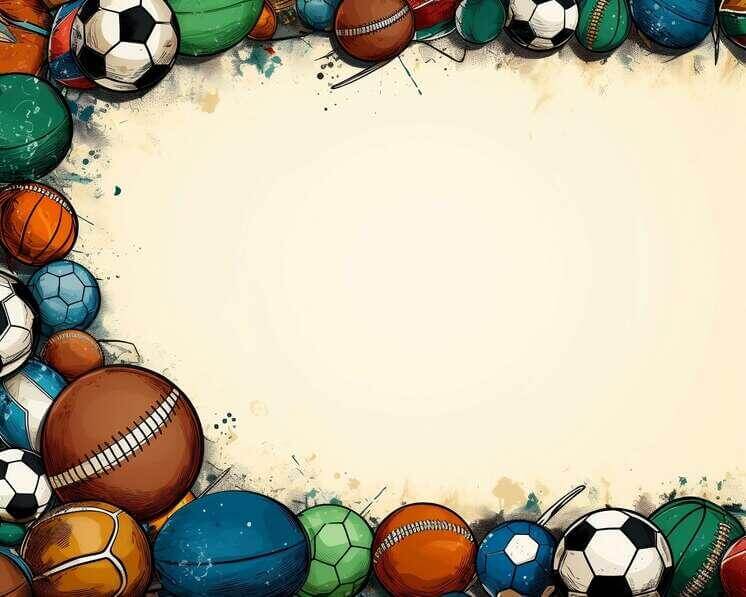 Download Collage of Colorful Sports Balls Backgrounds Online - Creative ...