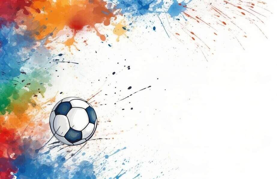 Download Soccer ball on colorful paint splatters Backgrounds Online ...