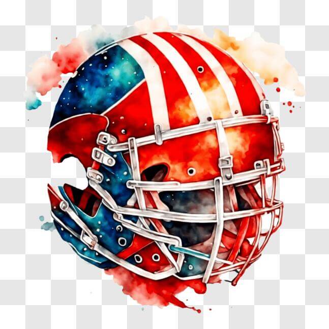 Download Football Helmet with American Flag Design PNGs Online ...