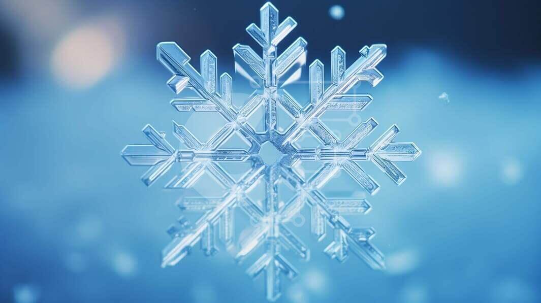 Beautiful Glass Snowflake Close-Up stock photo | Creative Fabrica