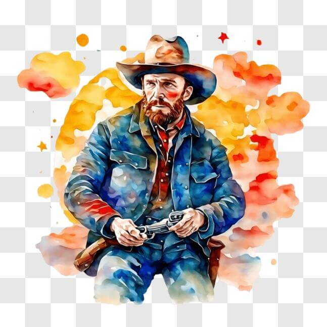 Download Western-themed Illustration with Cowboy PNGs Online - Creative ...
