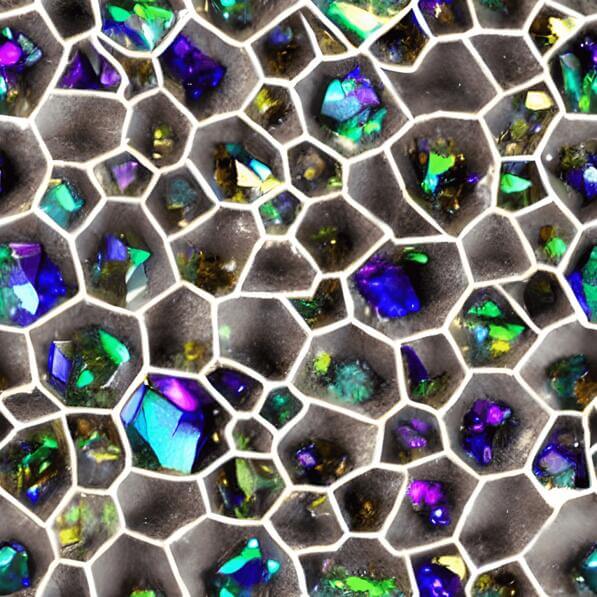 Download Close-up of a Colorful Hexagonal Crystal Structure Patterns ...