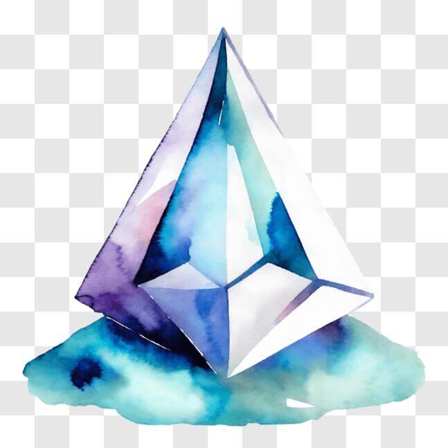 Download Blue and Purple Diamond Watercolor Painting PNGs Online ...