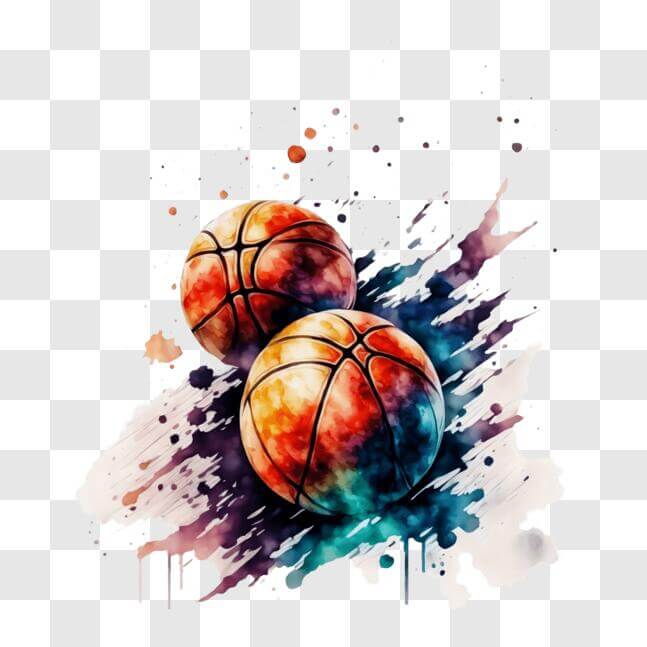 Download Abstract Basketball Artwork on Black Background PNGs Online ...
