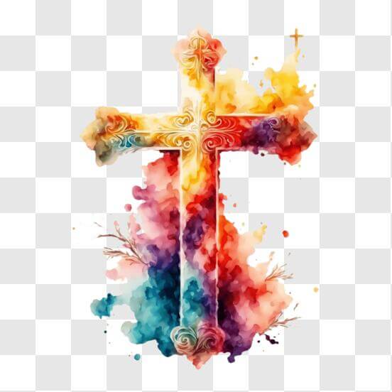 Download Colorful Cross Symbol for Christianity and Religious Faith ...
