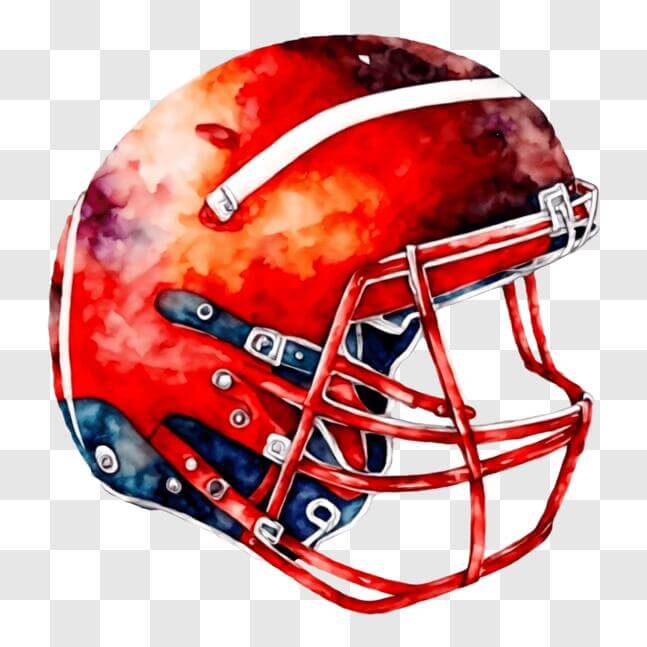 Download Colorful Watercolor Football Helmet PNGs Online - Creative Fabrica