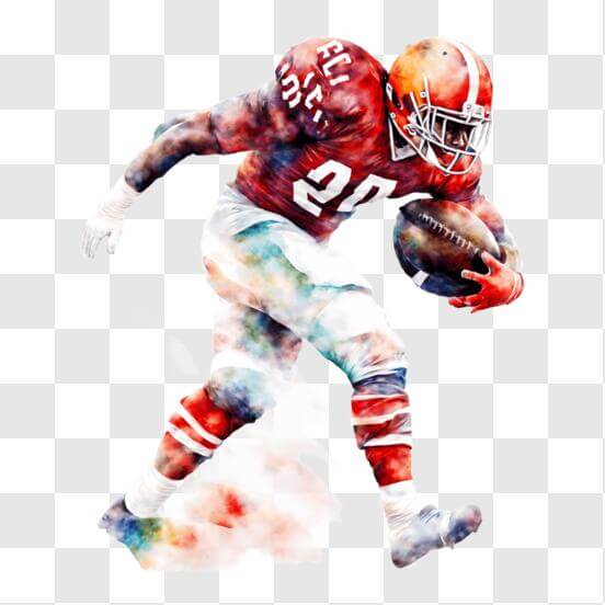 Download Watercolor Painting of an NFL Football Player PNGs Online ...