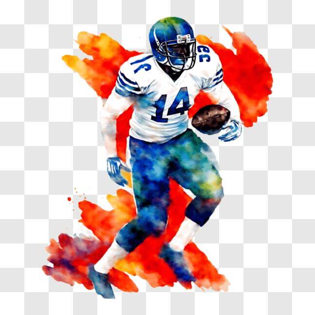 Download Football player running with ball in hands PNGs Online ...