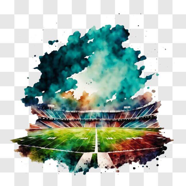 Download Abstract Football Stadium Painting with Colorful Paint ...