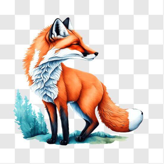Download Small Orange Fox Art Print PNGs Online - Creative Fabrica
