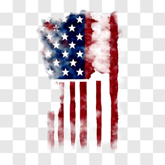 Download Smokey American Flag on Black Background PNGs Online ...