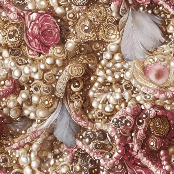 Download Colorful Beads, Pearls, and Flowers Collage with Floating ...