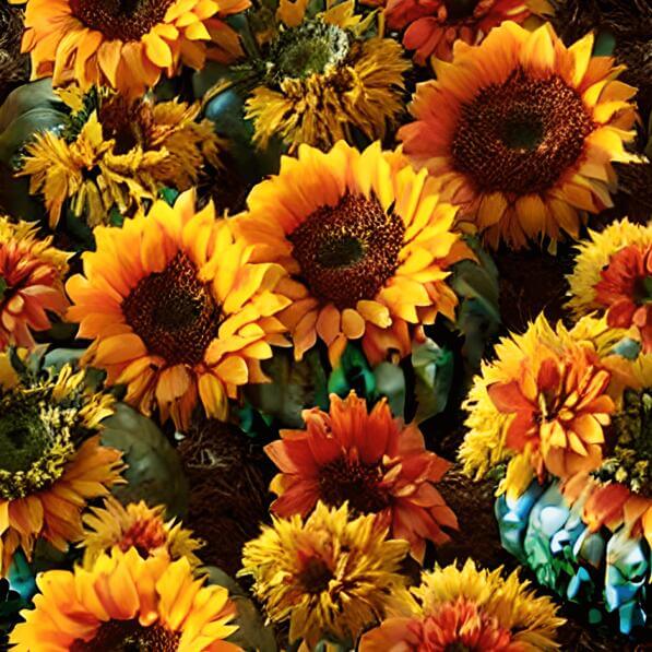 Download Collection of colorful sunflowers in various shapes and sizes ...