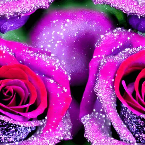 Download Elegant Pink Roses with Glitter Patterns Online - Creative Fabrica